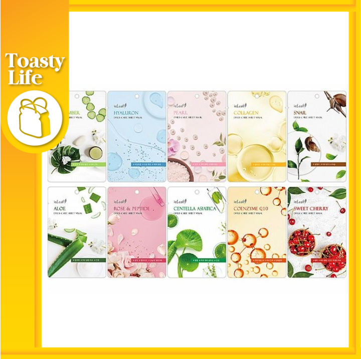isLeaf Korea Daily Care Sheet Mask 韓國 極致水感保濕面膜(Q10/积雪草/玫瑰/樱桃小黃瓜/玻尿酸/珍珠 ...