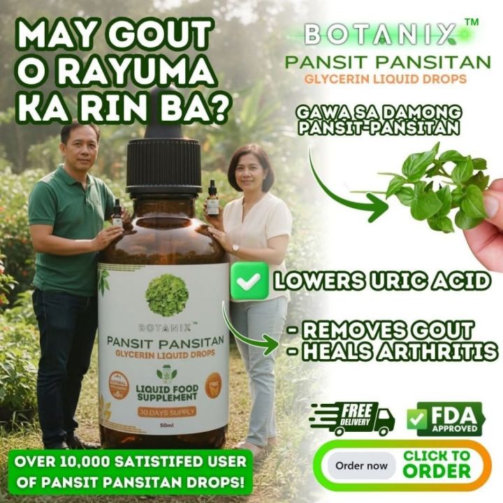 Botanix Pansit pansitan Glycerin liquid drops for cure gout.. | Lazada PH