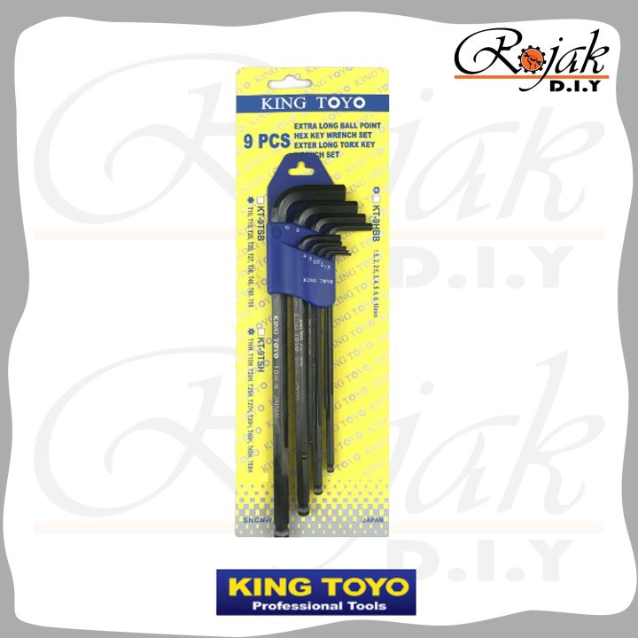 King Toyo 9pcs Extra Long Hex Key Wrench Set | Lazada