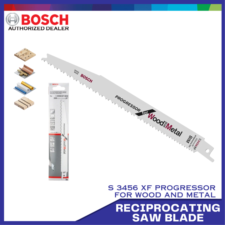 5pcs Bosch S3456XF Progressor For Wood And Metal Bi-Metal Reciprocating Saw Blade - 2608654406 ...