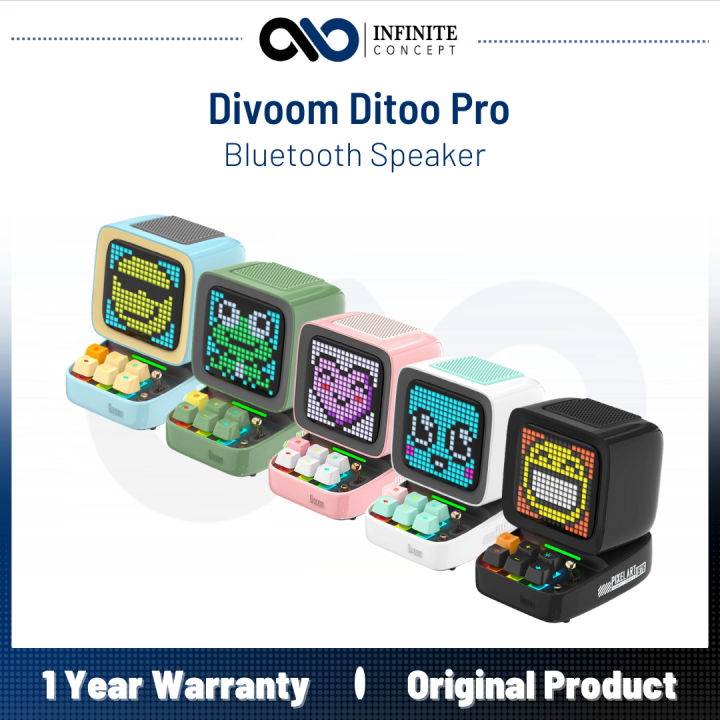 Divoom Ditoo Pro Retro Pixel Art Bluetooth Speaker-Original Malaysia ...