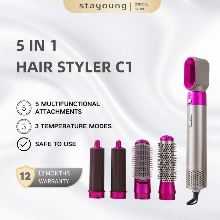 STAYOUNG 5 In 1 Hair Styler C1 Blower Straightener Curling Iron 32mm ...