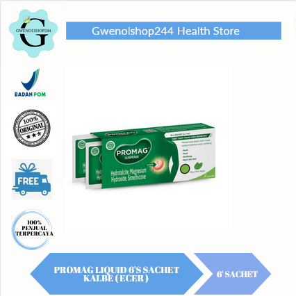 PROMAG LIQUID 6'S SACHET KALBE ( ECER ) / OBAT LAMBUNG / OBAT MAAG ...