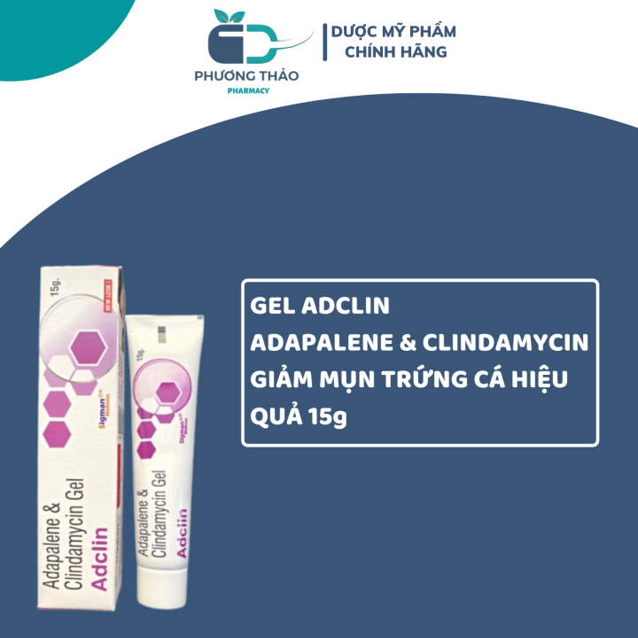 Gel chấm mụn Adclin giảm mụn trứng cá Adapalene & Clinda 15g | Lazada.vn