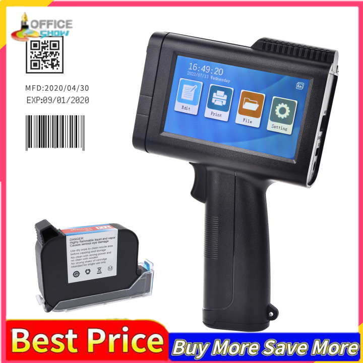 Portable HD Handheld Inkjet Printer with 4.3 Inch Touchscreen Intelligent Barcode Printer ...