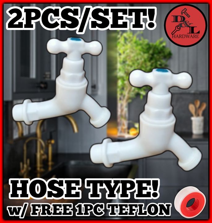 1101+1206/1102+1206 PVC Faucet White/Blue PLAIN/HOSE Plastic Kitchen ...