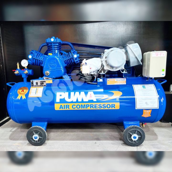 PUMA ปั๊มลม รุ่น PP32-PPM220V มอเตอร์ 2แรงม้า 1500วัตต์ 220V 148ลิตร 3ลูกสูบ AIRCOMPRESSOR ปั๊ม ...