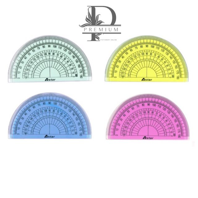 Astar 180’ Ruler (Colour) / Protactor / Pembari Separuh Bulat | Lazada