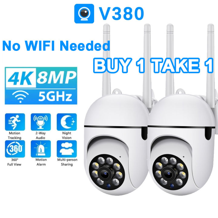 BUY 1 TAKE 1 V380 CCTV Camera No Needed WIFI Outdoor PTZ Wireless IP ...