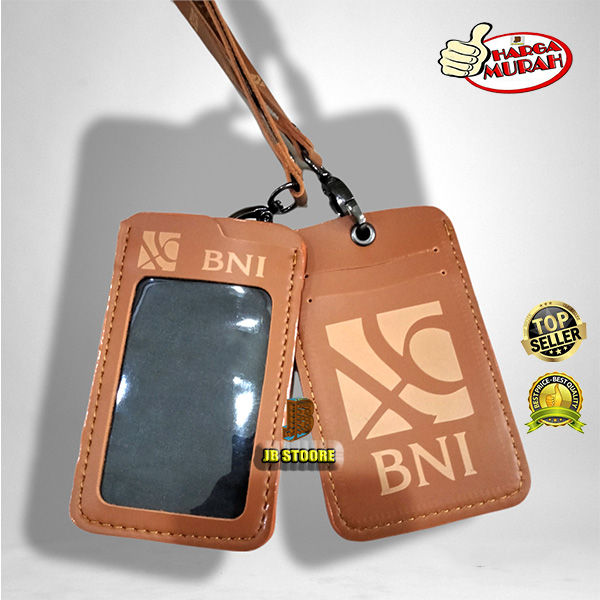 Tempat Id Card BNI Custom Nama Kulit / Id Card Holder Bni Custom Nama ...