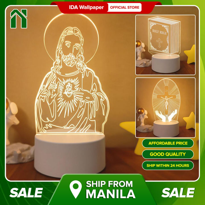 IDA Relegious Design 3D LED Night Light Gift, Souvenirs, Table Top ...