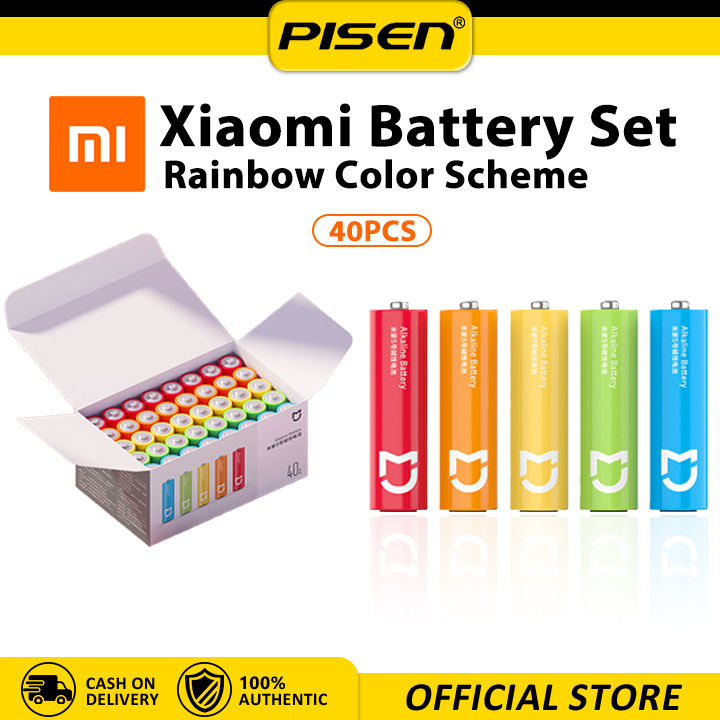 Mijia 40Pcs Battery Original No.5 AA / No.7 AAA Alkaline Battery ...