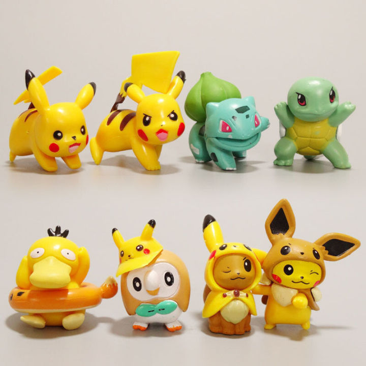 Full bộ 8 con pokemon 4-5cm bản đẹp cho Fan Pokemon dùng để sưu tầm ...