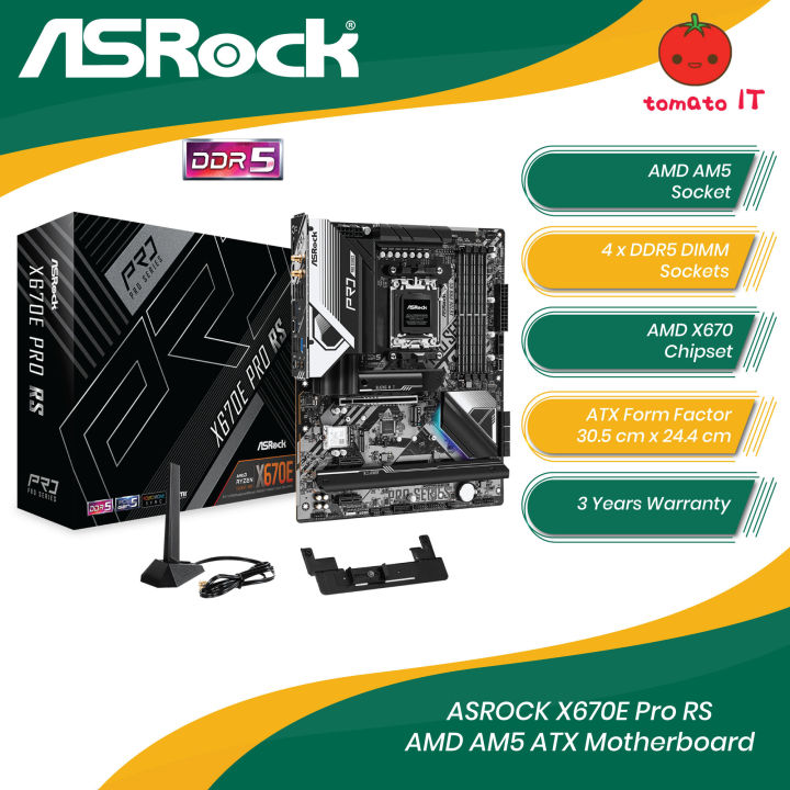 ASROCK X670E Pro RS AMD AM5 ATX Motherboard | Lazada
