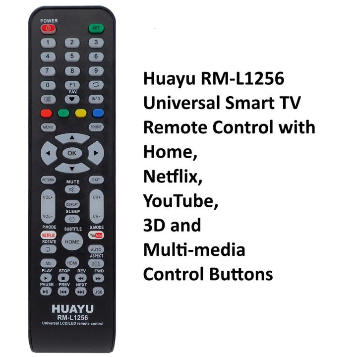 Huayu RM-L1256 Universal Smart TV Remote Control with Home, Netflix and YouTube Buttons | Lazada PH