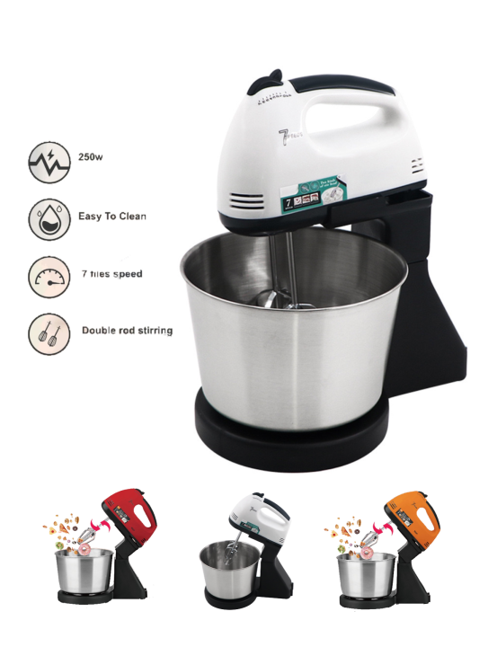 Stand Mixer 7 Speed Stainless Steel Bowl Mixing Baking Cooking Hand ...