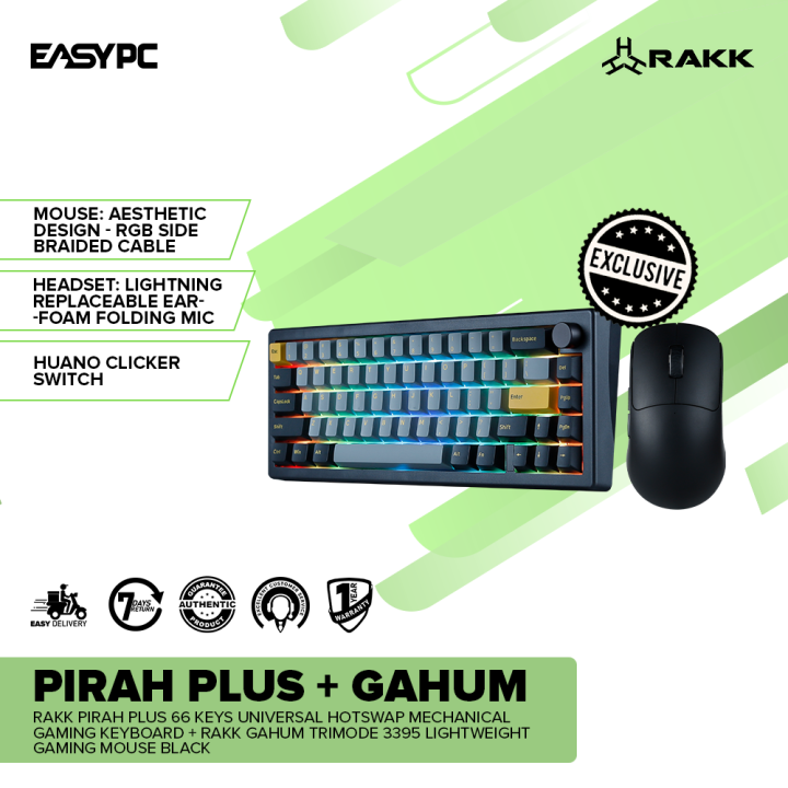 EasyPC | RAKK PIRAH PLUS 66 Keys Universal HotSwap Mechanical Gaming ...