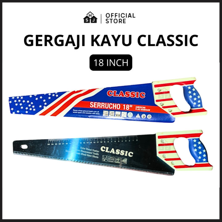 Gergaji Kayu Gagang Karet 18 inch / Gergaji Kayu / Gergaji Tangan ...