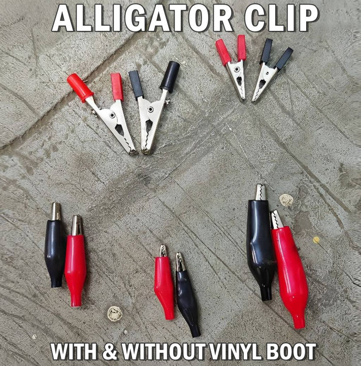 Alligator Clip (With / Without Vinyl Boot) (Per Pair) | Lazada PH