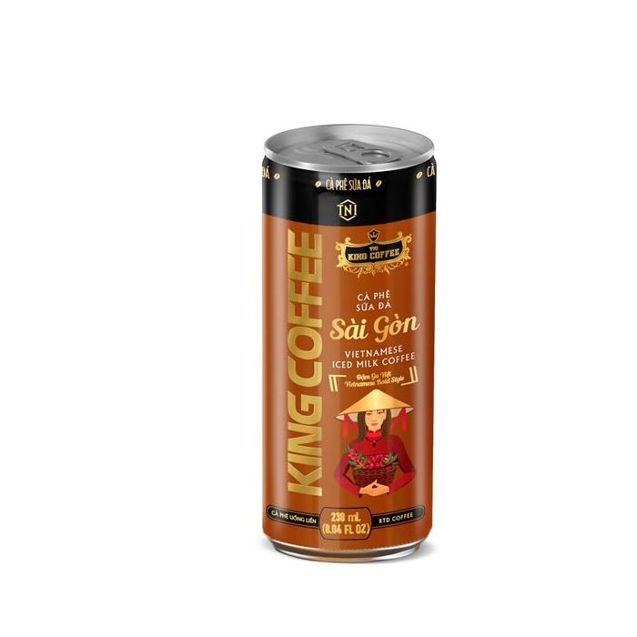 Combo 6 lon Cà Phê sữa đá Sài Gòn đậm gu Việt KING COFFEE 238ml - Lốc 6 lon - Đậm gu vị cà phê ...