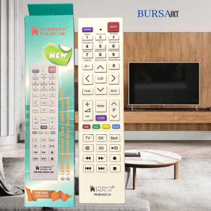 REMOTE SMART TV ANDROID UNIVERSAL HAIER HISENSE KONKA TCL COCA RM888 ...