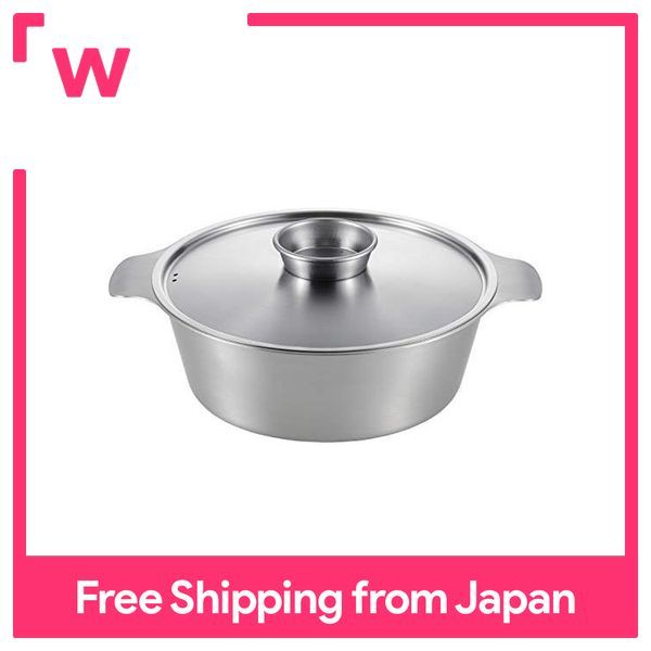 Yoshikawa Yosenabe Stainless Steel 22cm Shabu-Shabu Two-Handed Hot Pot ...