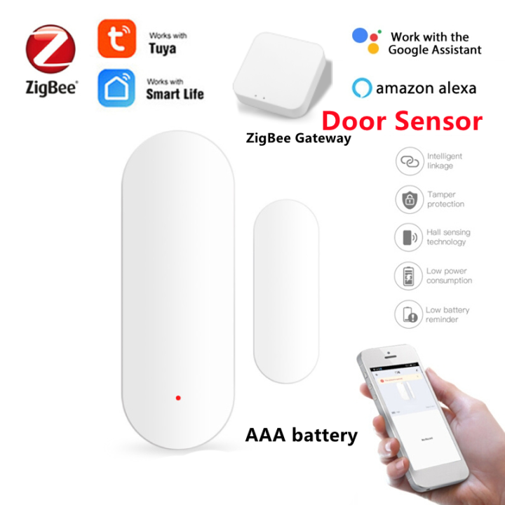 E Life Smart Store Tuya Zigbee Smart Wifi Door Sensor เครื่องตรวจจับ
