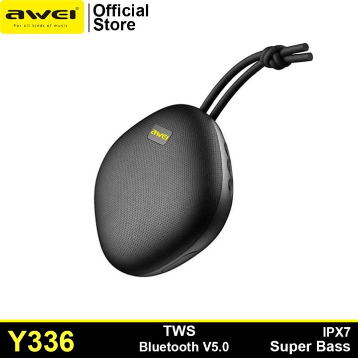 Awei Y336 TWS Mini Bluetooth Portable Wireless Speaker Loudspeaker Extra Bass Powerful Battery ...