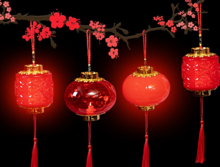cny decoration 2024 DIY red lantern with battery chinese new year ...