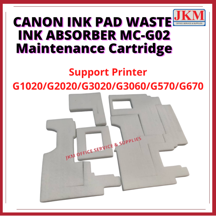 CANON WASTE INK PAD ABSORBER For G1000 G2000 G3000 G2010 G3010 G4010 ...