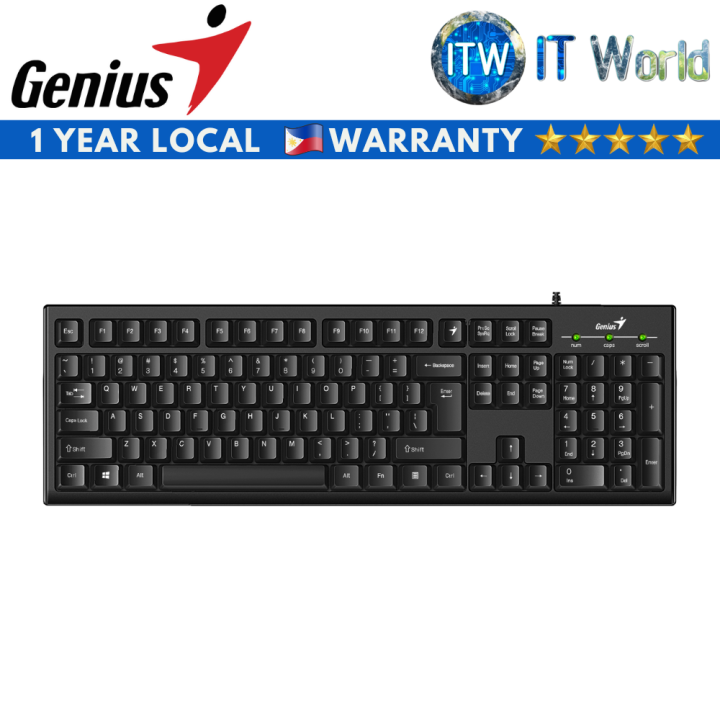 Genius Smart Keyboard KB-100 USB Black (Classic) (GEN31300005400 ...