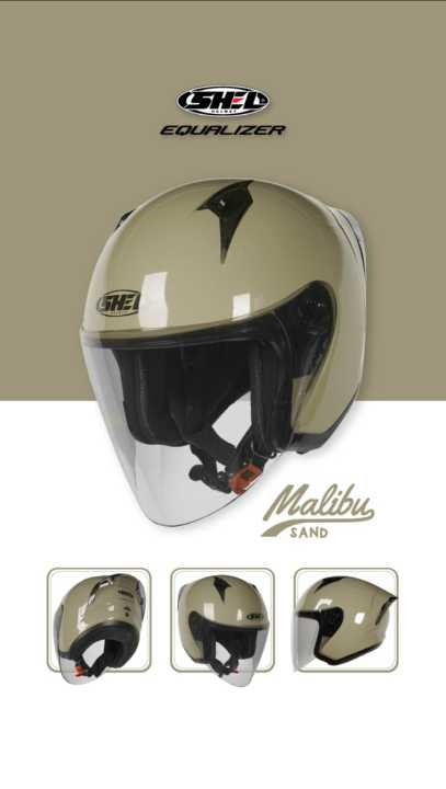 SHEL EQUALIZER SOLID - Helm Half Face | Lazada Indonesia