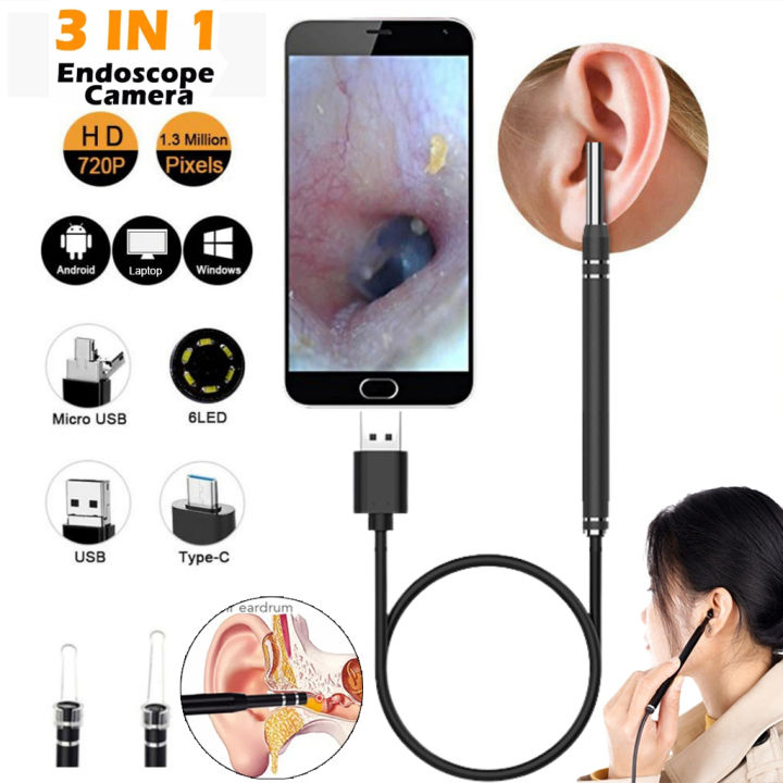 【BEST】In-Ear Cleaning Endoscope Scoop Mini Camera Ear Picker Ear Wax ...