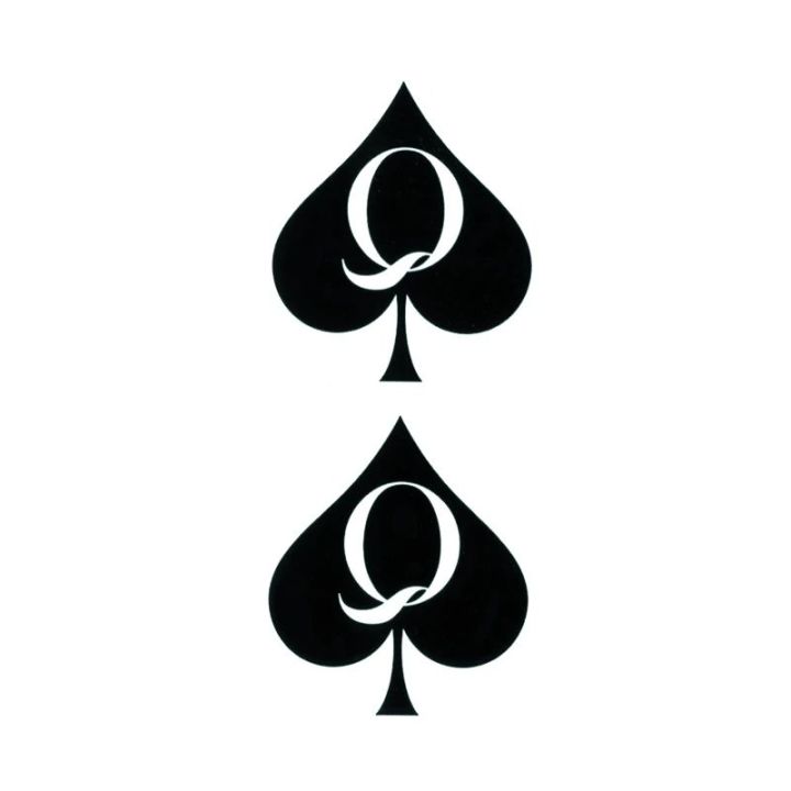 Q of Spades Tattoos Waterproof Temporary Tattoo Stickers Tatouage ...