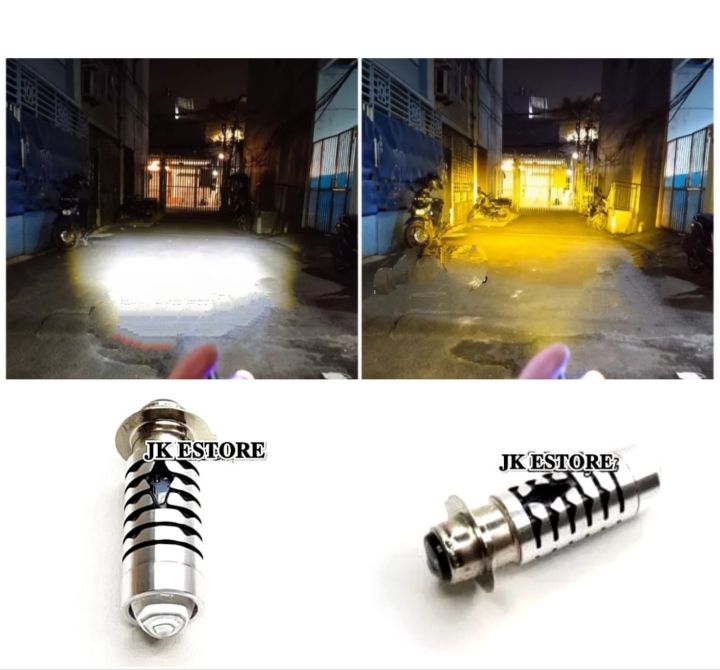 Lampu Led depan motor bebek Model Gerigi & Lampu LED H6 Hi-Lo 8W+8W 2 ...