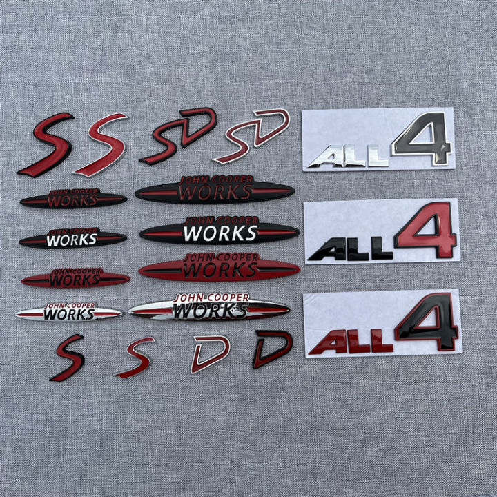 JCW WORKS emblem ALL4 letter logo for Mini Cooper Clubman S Countryman ...