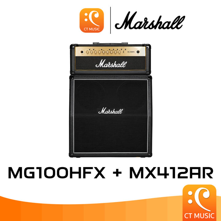 Marshall MG100HFX + MX412AR Guitar Amplifier แอมป์กีตาร์ MG 100 HFX MX ...