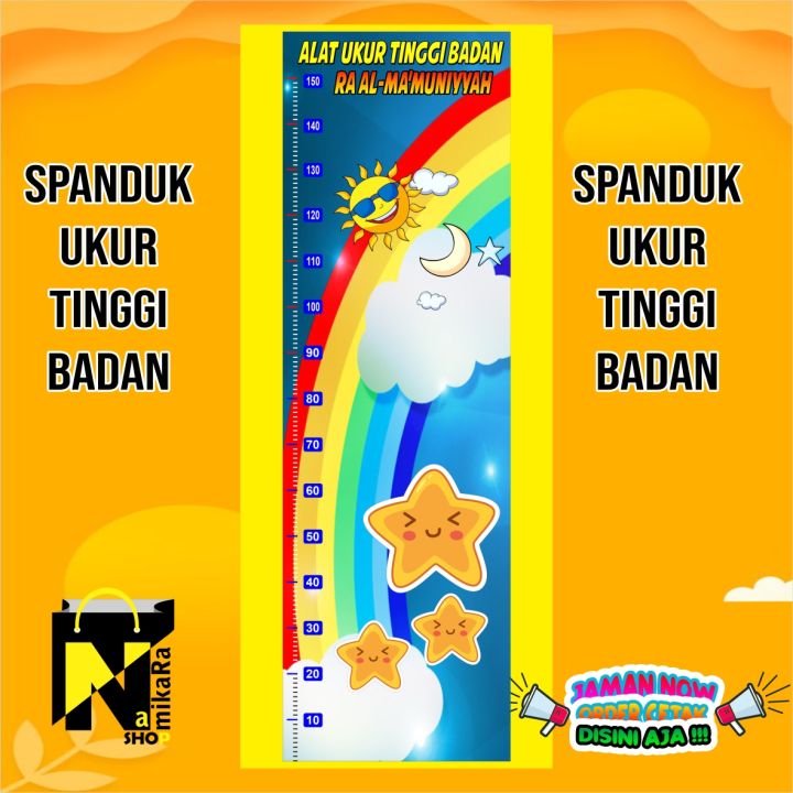 Spanduk Banner Ukur Tinggi Badan / ukuran 160x50 cm / Banner Pengukur ...