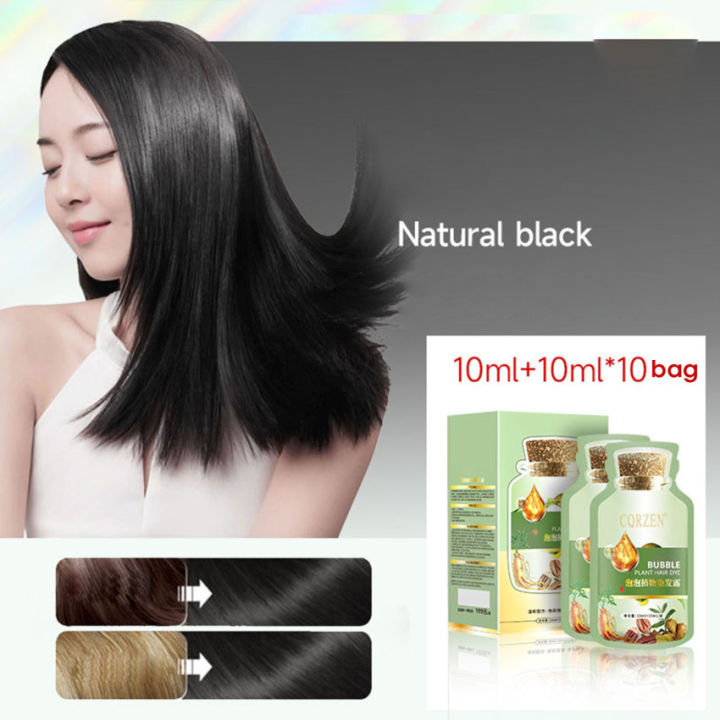 10pcs/Bag Home Hair Coloring Dyes Cream Natural Plant Bubble Hair Dye ...