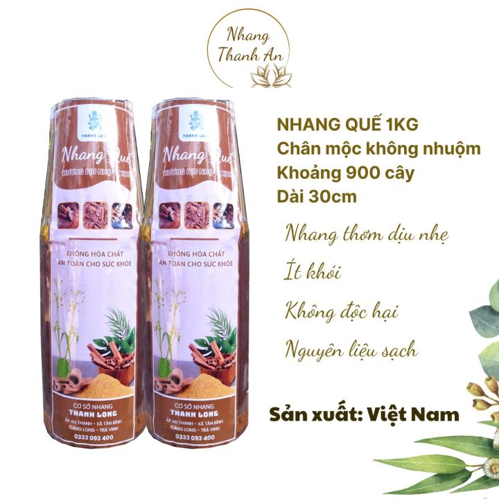 Nhang Quế 3 tấc chân mộc tự nhiên không nhuộm màu hương thơm ít khói ...