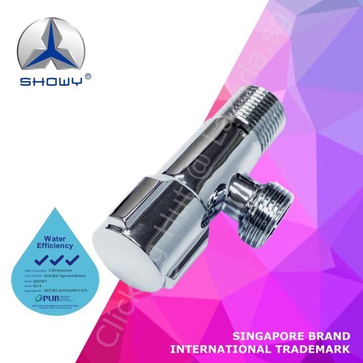SHOWY Angle Stopcock / Toilet Stop Valve / Bathroom Kitchen Water ...