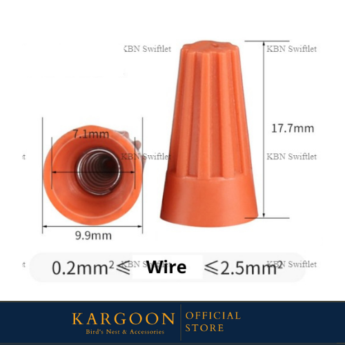 Wire Nut Connector (100 P2 pieces) (Simple twist to connect wire ...