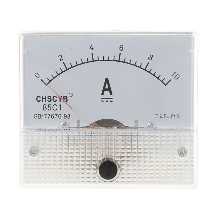 0-10A Analog for DC Current Panel Meter Amperemeter Rectangle Measuring ...