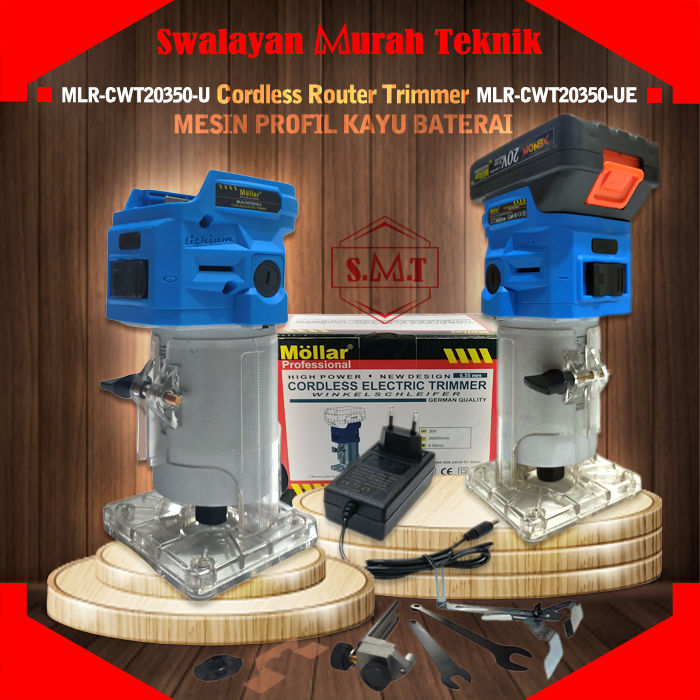 MOLLAR CWT20350-U/UE Router Cordless Wood Trimmer Profil Baterai ...