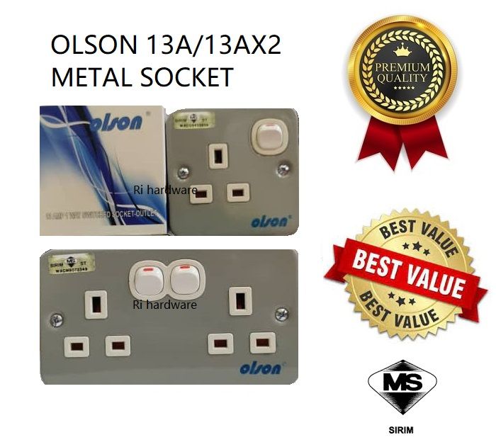 ELECTRICAL Metal Clad Double Switch Socket Outlet | Lazada