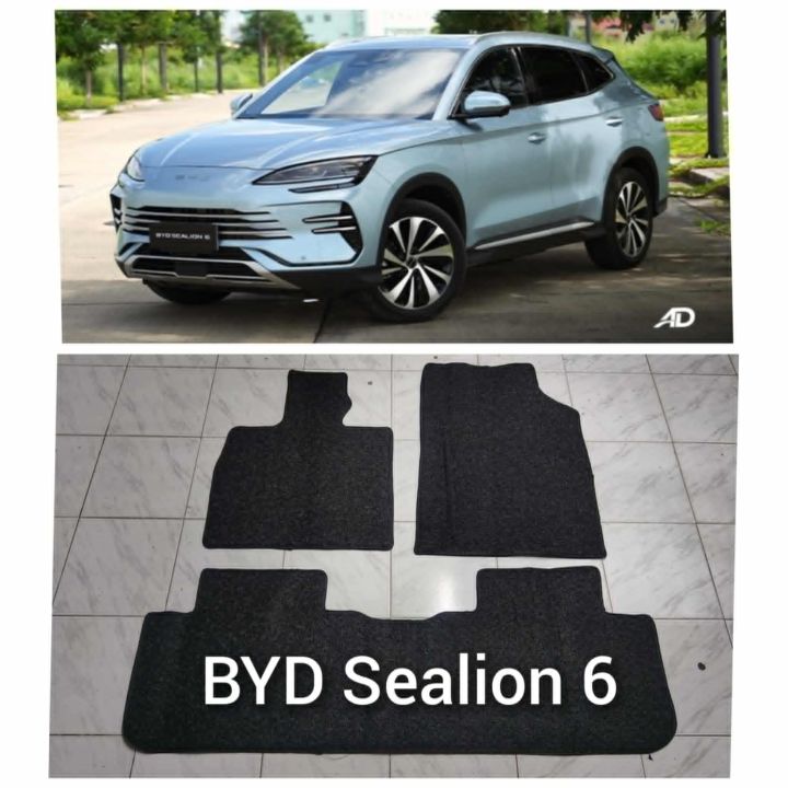 BYD Sealion 6 nomad custom rubber car mat with piping BYD Sealion 6 ...