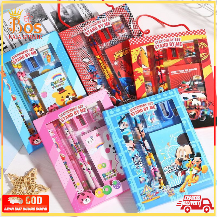 Alat Tulis Set 6IN1 Stationery Set Lucu Karakter Set Perlengkapan Alat ... Alat Tulis Set 6IN1 Stationery Set Lucu Karakter Set Perlengkapan Alat ...