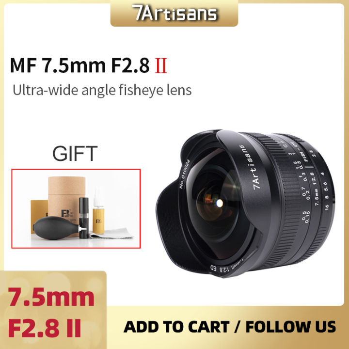 7Artisans 7.5mm F2.8 II Large Aperture Wide-Angle Micro Single Manual Fixed Focus For Canon ...