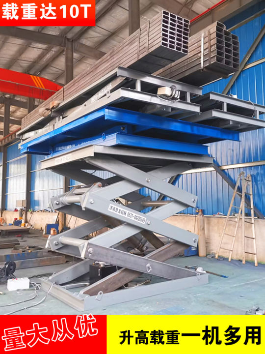 Hydraulic lifting platform, fixed scissor lift, small loading and ...