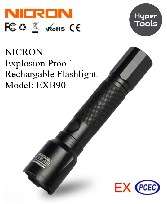 NICRON Explosion Proof Rechargeable Flashlight (Model: EXB90) | Lazada